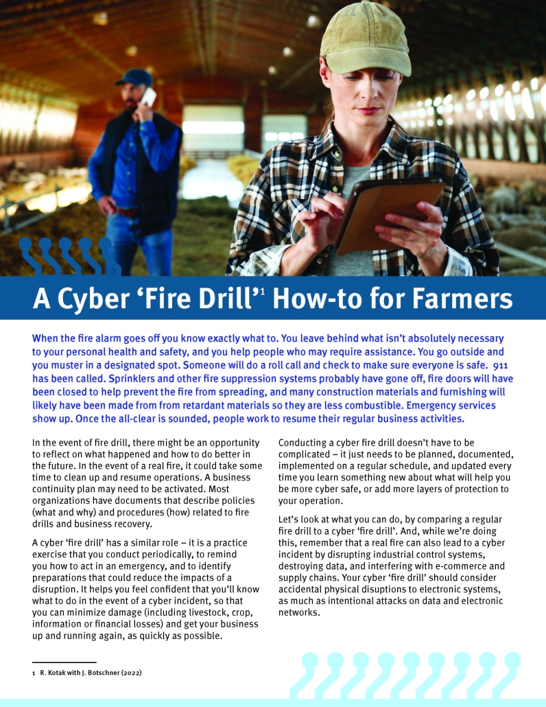 Cyber Security Capacity in Canadian Agriculture – CSKA